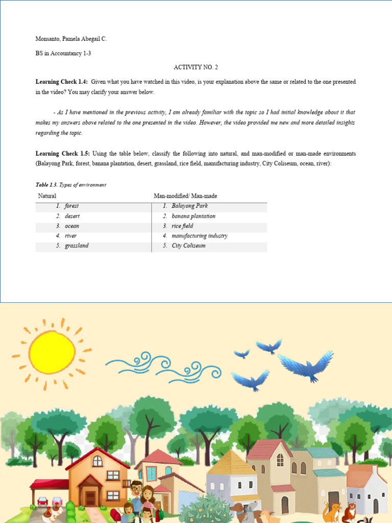 Understanding Natural vs. Man-Made Environments | PDF | Natural ...
