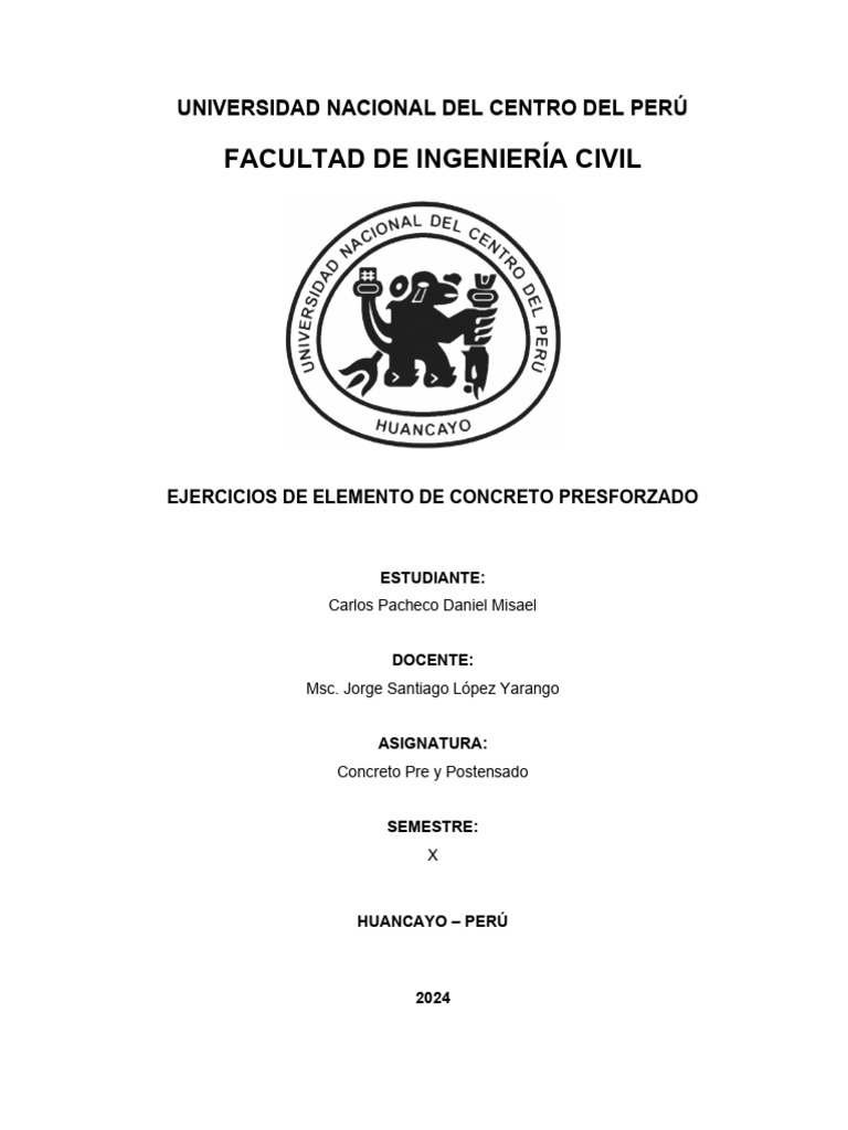 Trabajo - Ejercicios de Concreto Armado | PDF | Viga (Estructura) | Hormigón