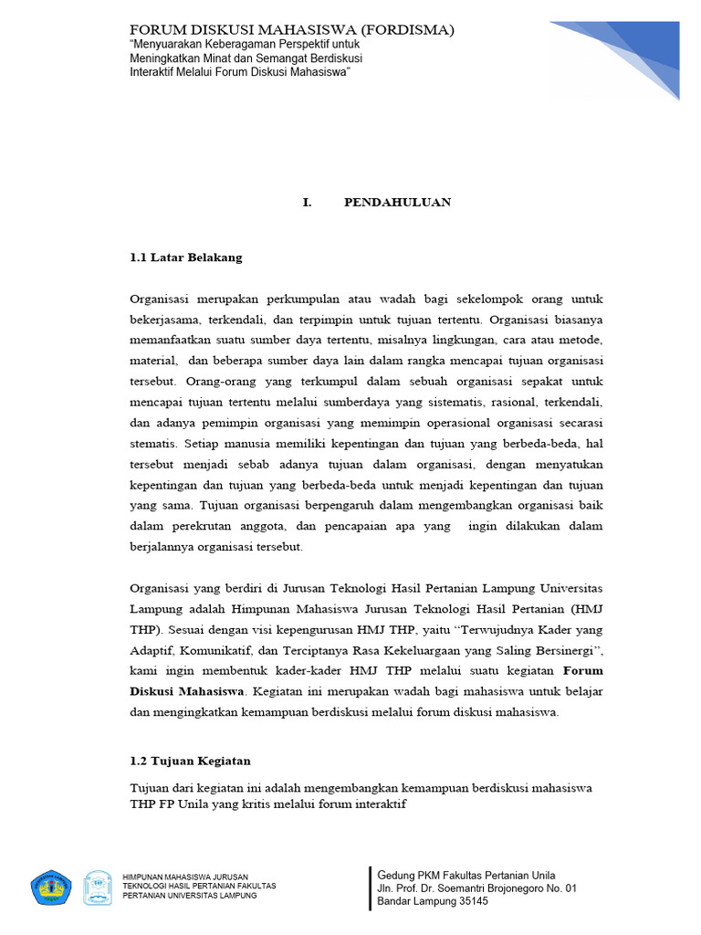 Forum Diskusi Mahasiswa THP Unila | PDF | Kesehatan Holistik