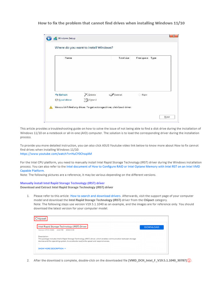 How To Fix Missing SSD Problem When Install Windows | PDF | Bios ...