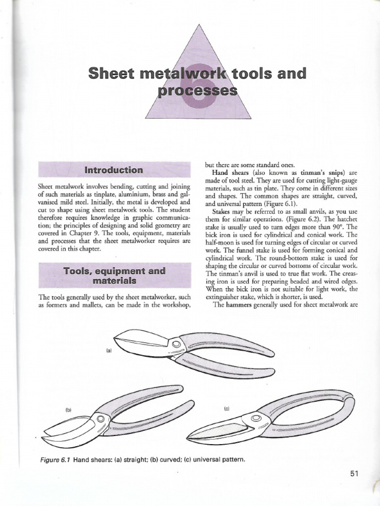 Sheet Metalwork and Processes CH 6 | PDF