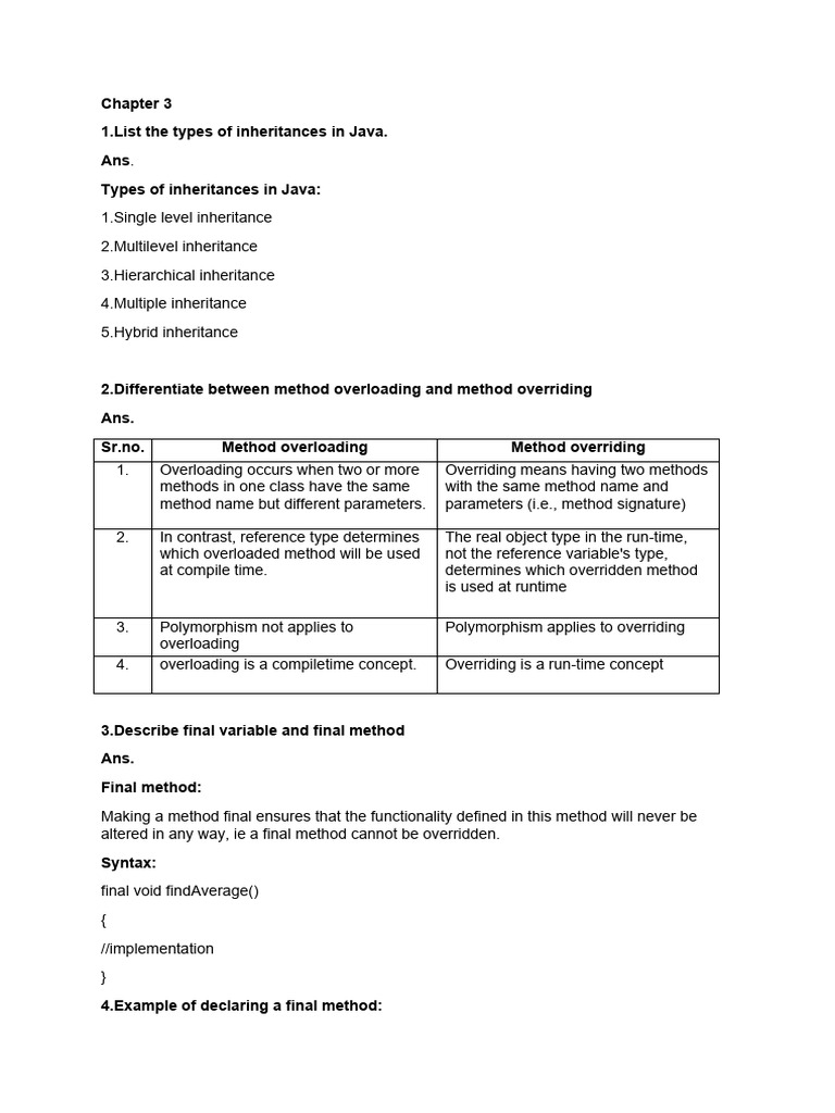 Chapter 3 Pdf Method Computer Programming Inheritance Object Oriented Programming 2803