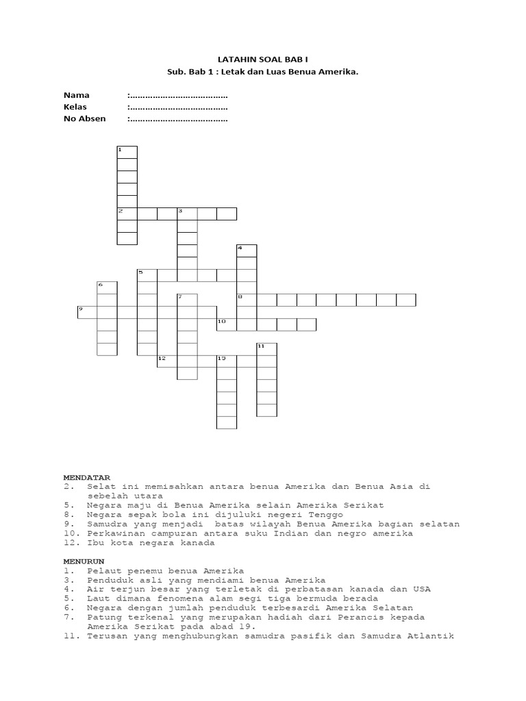 TTS Benua AMERIKA | PDF