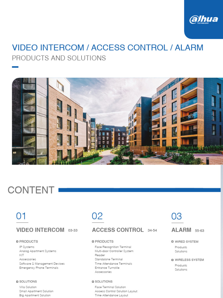 Catalog - Video Intercom - Access Control - Alarm - Building - V1.0 ...