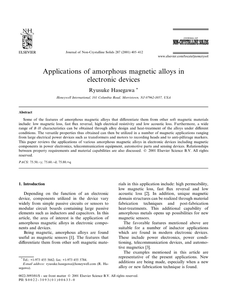 Application of Amorphous Mat | PDF | Power Supply | Inductor
