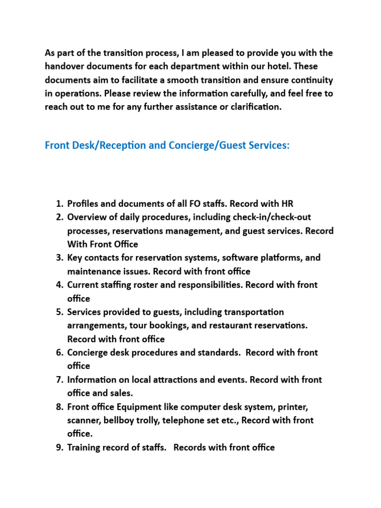 HM Hand Over Avari Xpress Gilgit | PDF | Chef | Point Of Sale