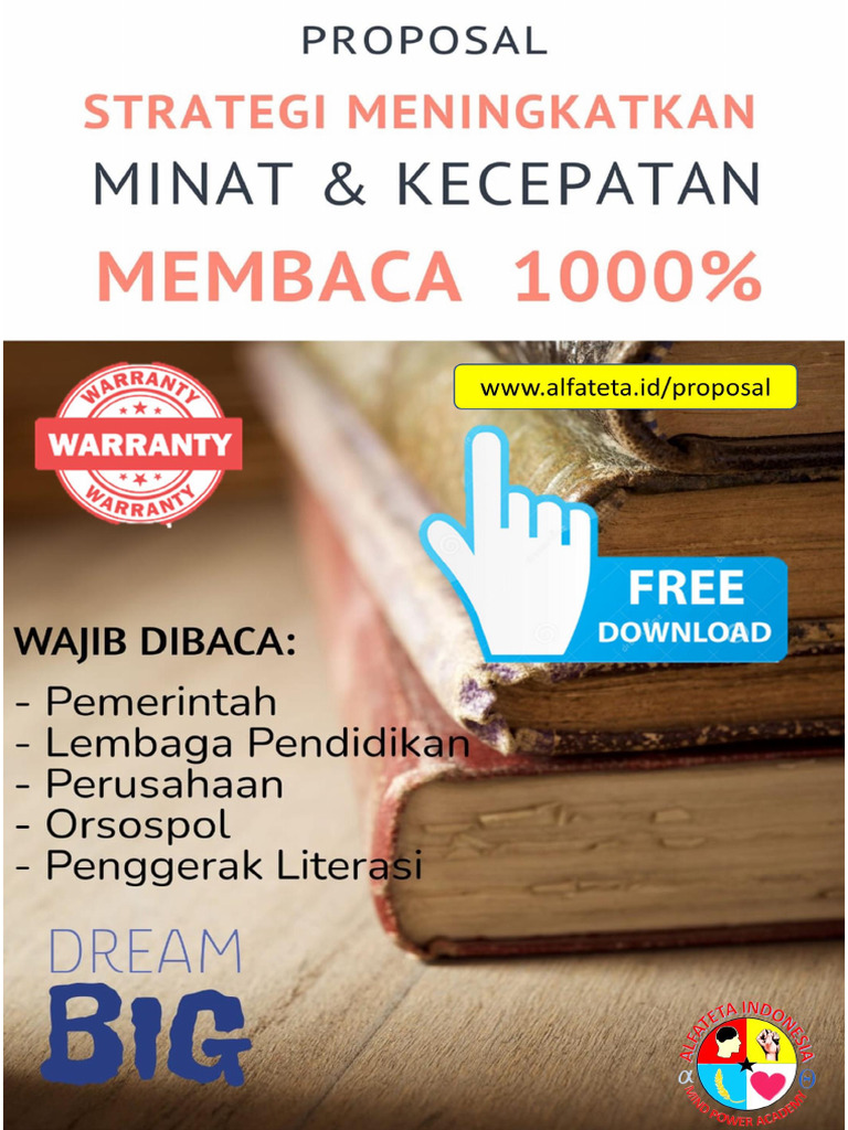 Proposal Meningkatkan Minat Baca Maret 2023 Rev 01 | PDF | Kesehatan ...