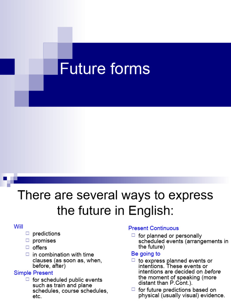 Future Forms | PDF | Linguistics | Grammar