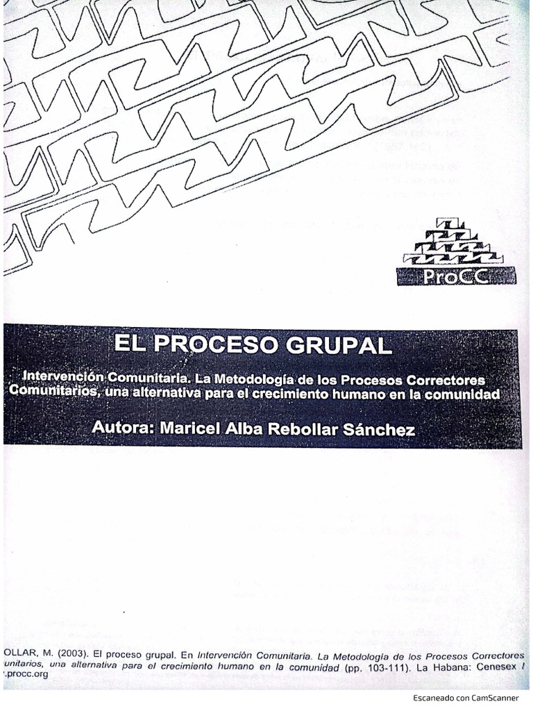 El Proceso Grupal - Maricel Alba Rebollar Sanchez | PDF