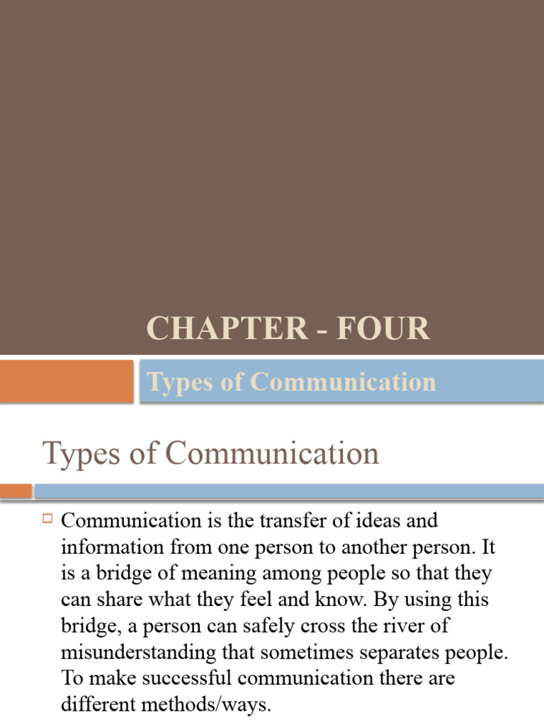 Types of Communication | PDF | Communication | Information