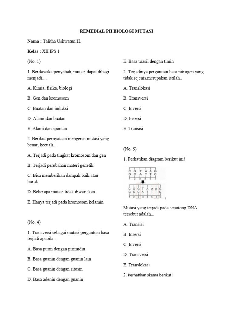 Remedial PH Mutasi | PDF