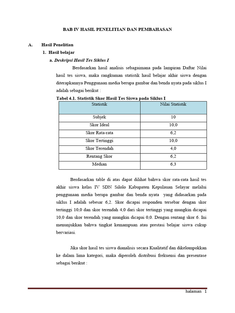 Laporan PTK Bab Iv-V | PDF