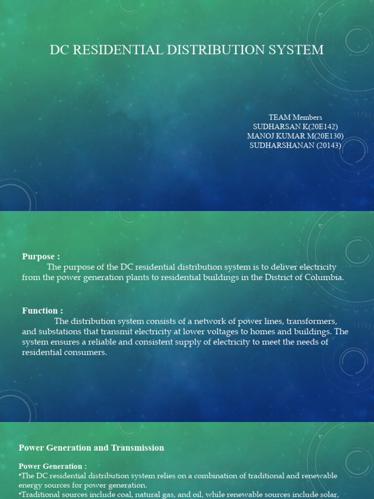 DC Residential Distribution System | PDF | Electric Power Distribution ...