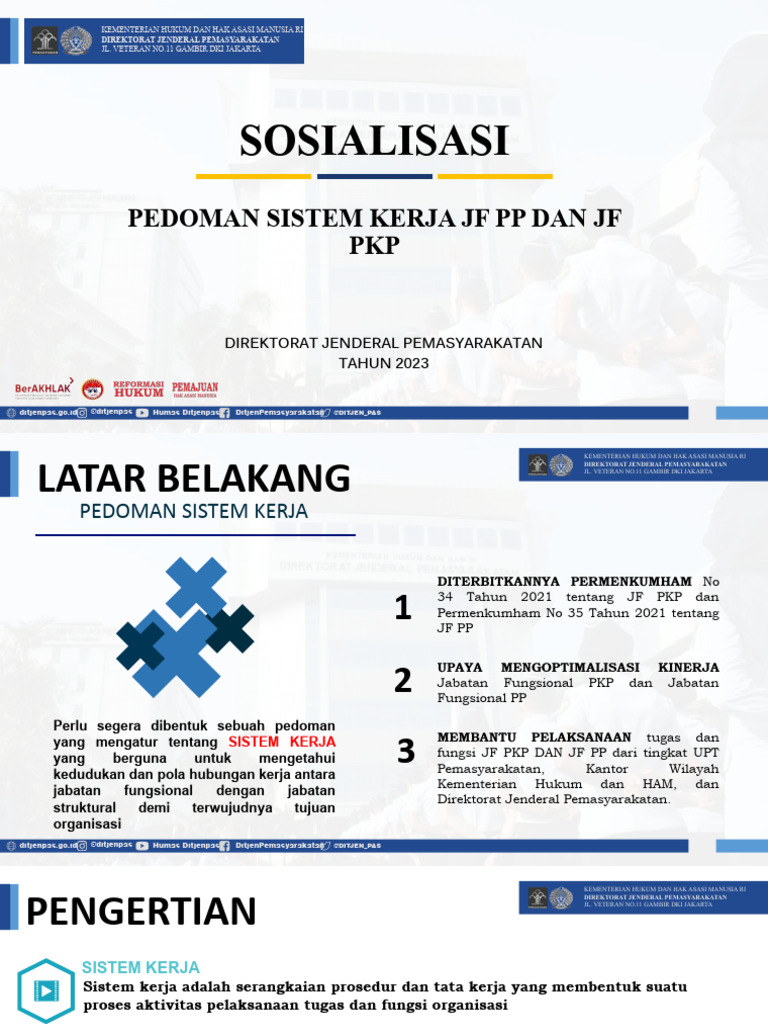 Paparan Pedoman Sistem Kerja JF PP Dan PKP-Medan 23 Nov 2023 | PDF