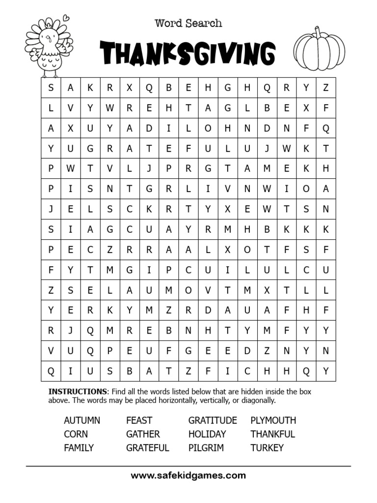 Thanksgiving-Word-Search-Hard | PDF | Gratitude | Thanksgiving