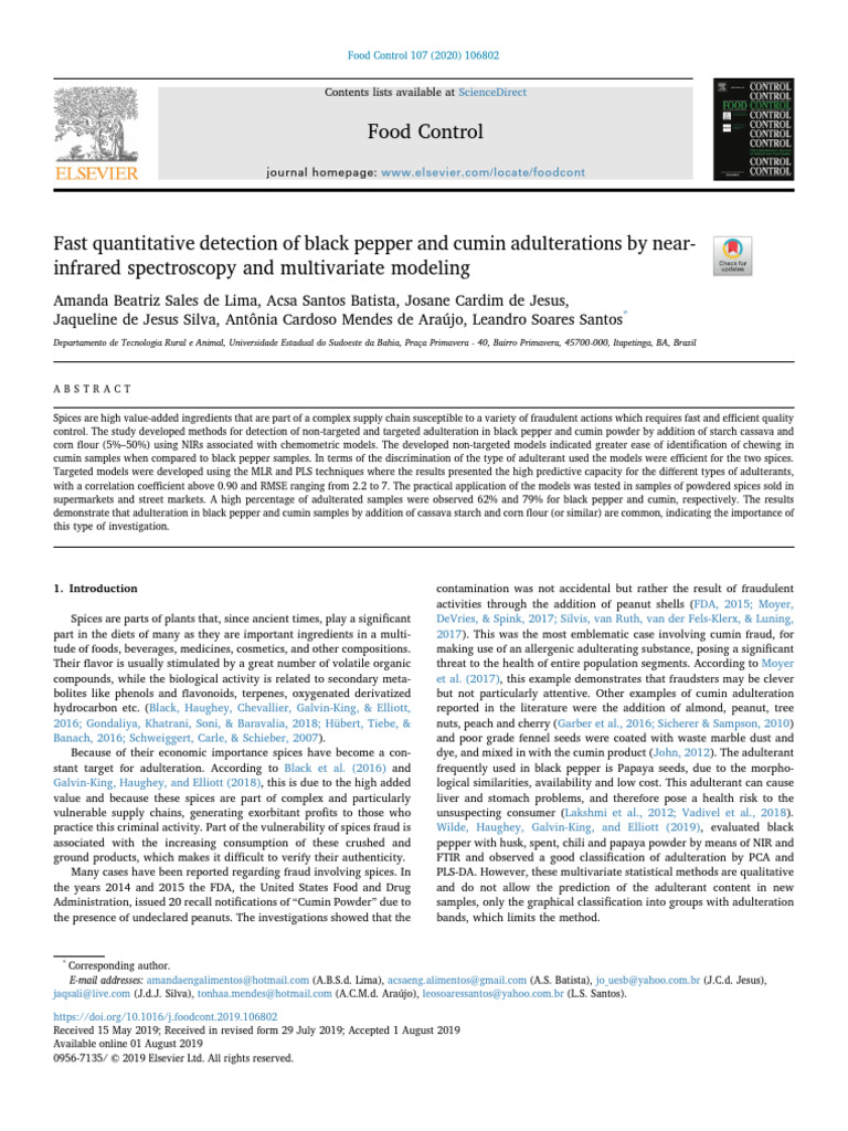 Adulteration black pepper | PDF | Principal Component Analysis ...