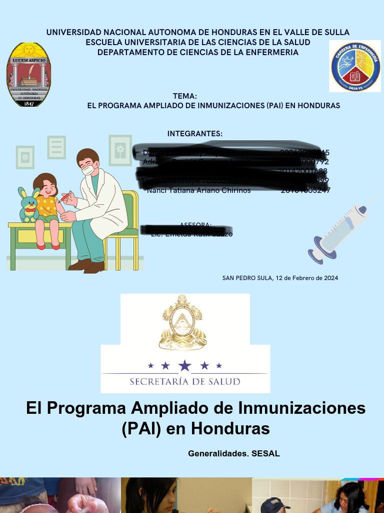 Programa Ampliado de Inmunizaciones en Honduras | PDF | Vacunas | Virología