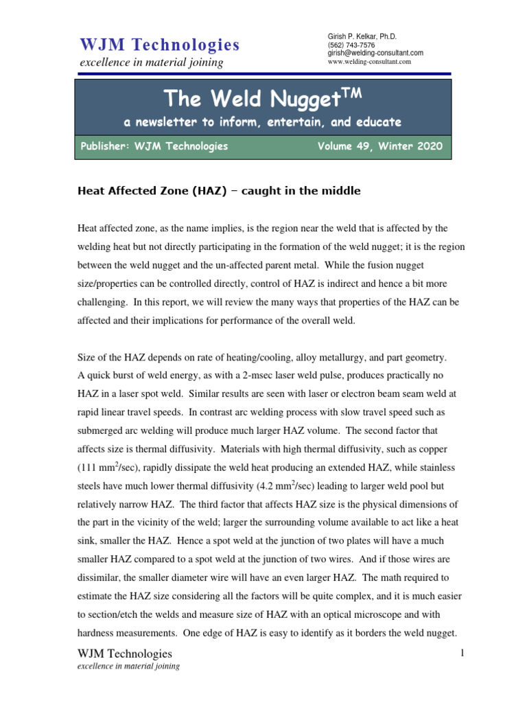 Understanding the Heat Affected Zone | PDF | Construction | Welding