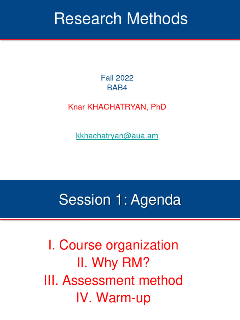 Session 1.1 | PDF | Scientific Method | Theory