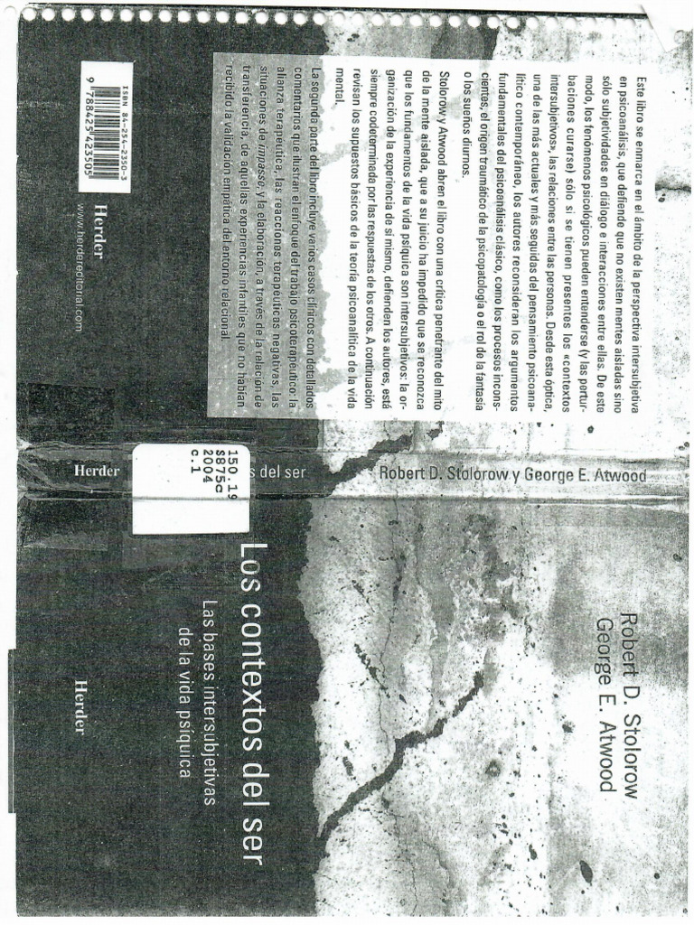 Los Contextos Del Ser - Robert D. Stolorow - George E. Atwood | PDF