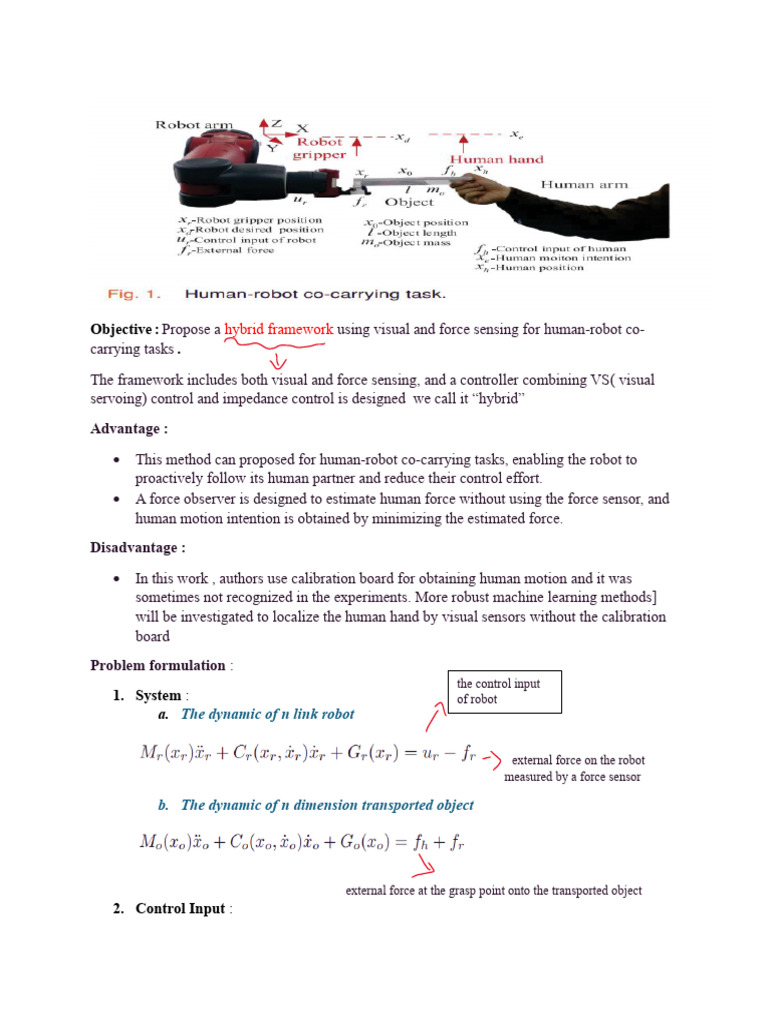Human Robot Co-Carrying | PDF | Force | Sensor