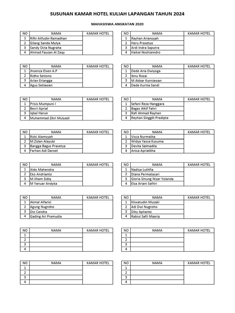 Refisi2 SUSUNAN - KAMAR - HOTEL - KL - 2024 | PDF