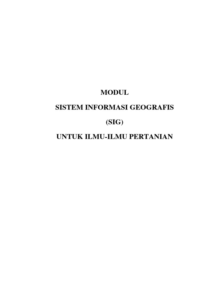 Modul Gis | PDF | Metode & Bahan Ajar | Komputer
