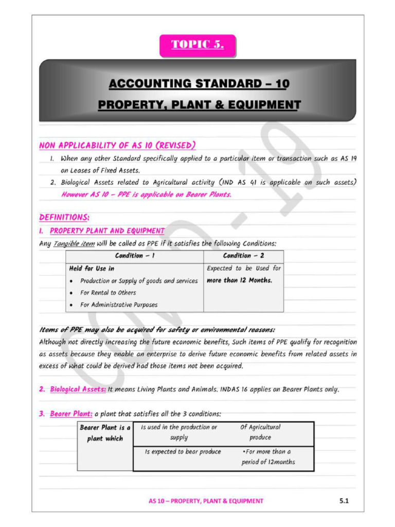 Topic 5 - AS 10 PPE | PDF
