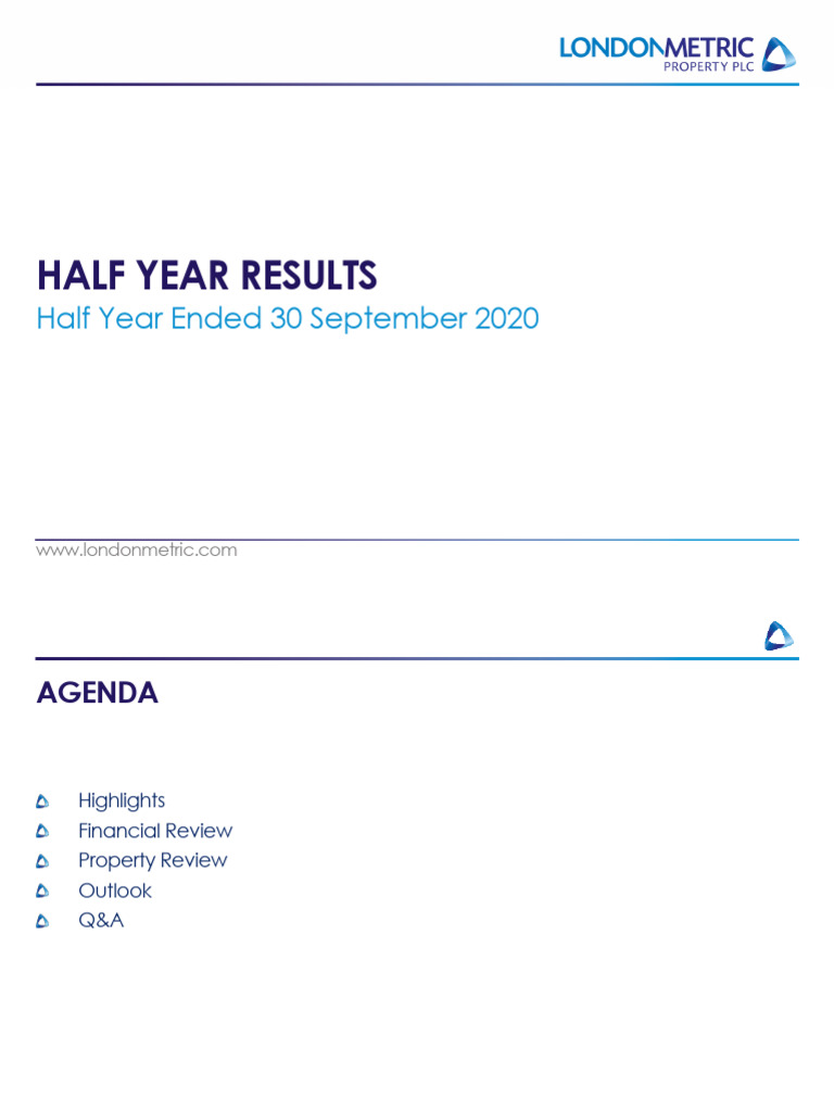 LondonMetric Half-Year Financial Results | PDF | Economies | Business