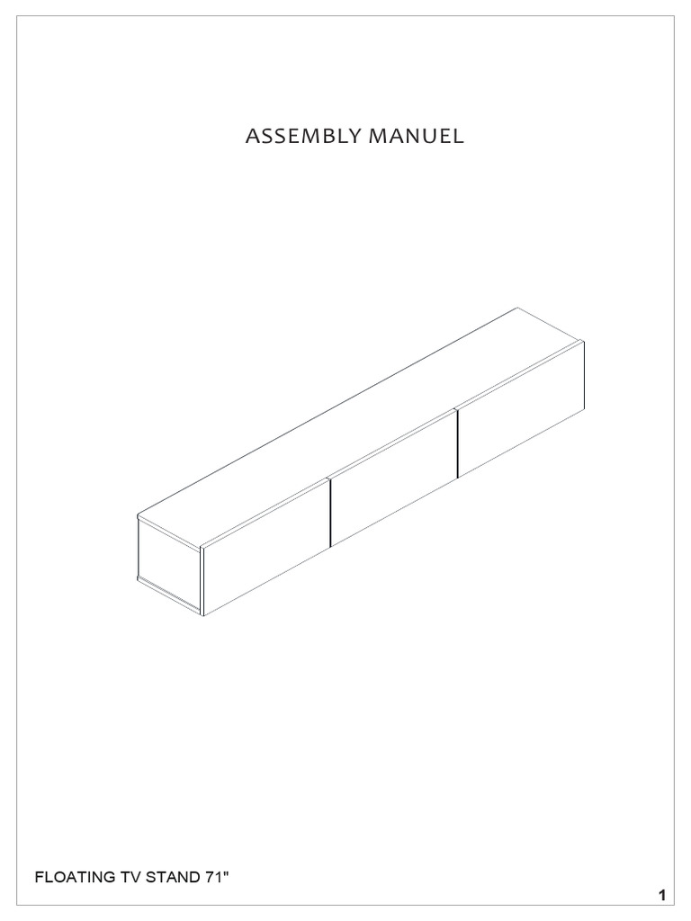 Floating TV Stand Assembly Guide | PDF