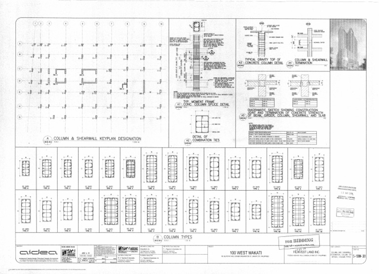 S-100W-301 Column & Shearwall Designation | PDF