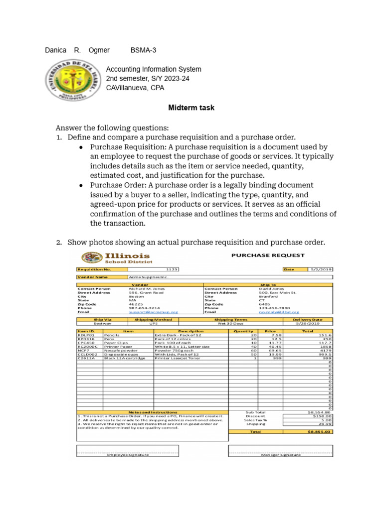 AIS 2024 Midterm Task March21 | Download Free PDF | Accounts Payable | Payments