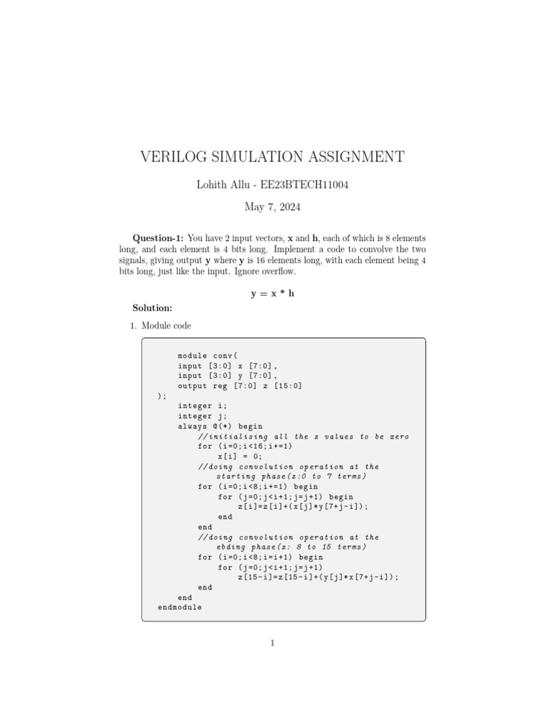 Verilog 2 | PDF | Computing | Applied Mathematics