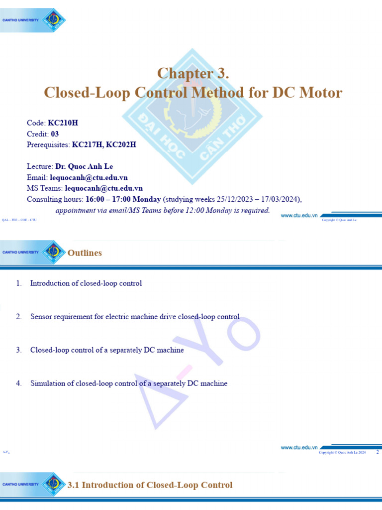 MD - C3 - Closed-Loop Control Method For DC Motor | PDF | Transformer ...