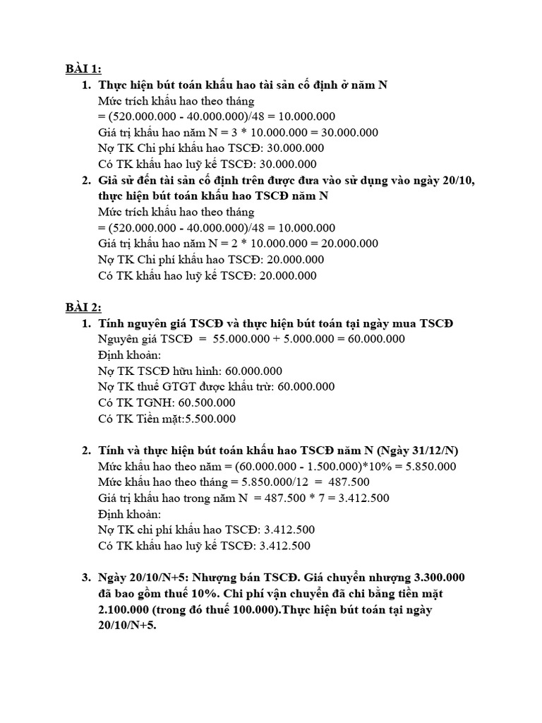 BT NLKT Chương 6 | PDF