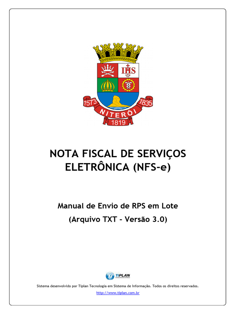 Nfse Layout Rps v3.0 | PDF | Recibo | Brasil