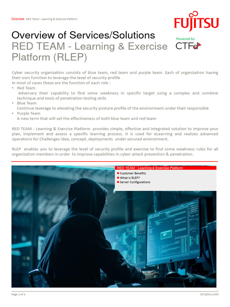 RED TEAM Learning Exercise Platform Brochure v4 | PDF | Computer ...