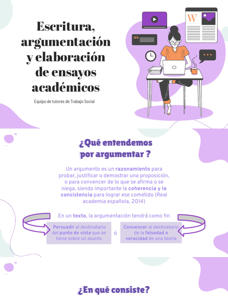 Escritura, Argumentación y Elaboración de Ensayos Académicos | PDF ...