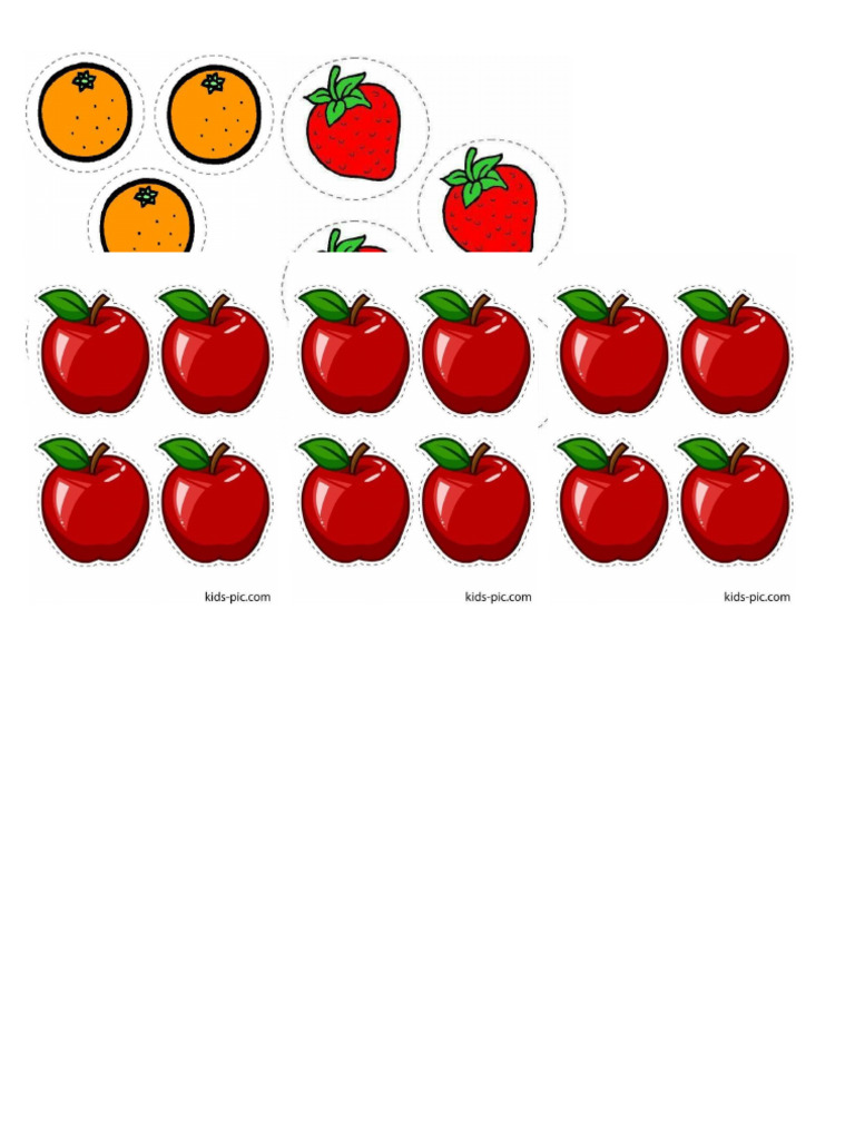 Recorta y Pega 5 Manzanas en Cada Canasta | PDF