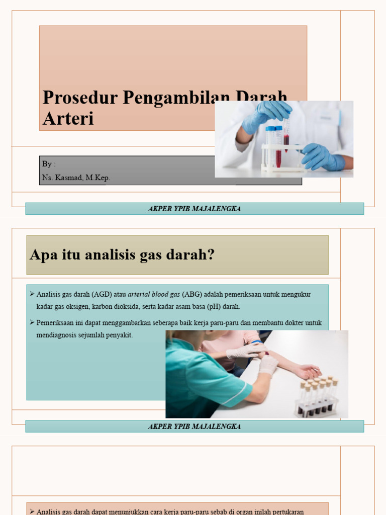 Prosedur Pengambilan Darah Arteri YPIB | PDF