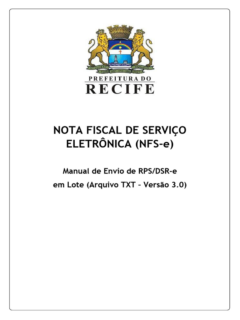 Nfse Layout Rps v3 | PDF | Recibo