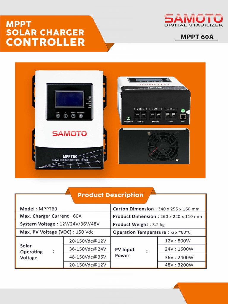 DATASHEET MPPT60 - Compressed ZXHWDC | PDF