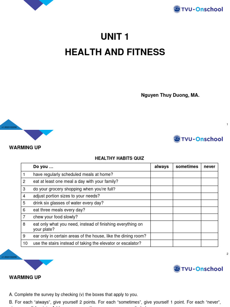 Unit1 v1.0023102208 | PDF | Running | Dieting