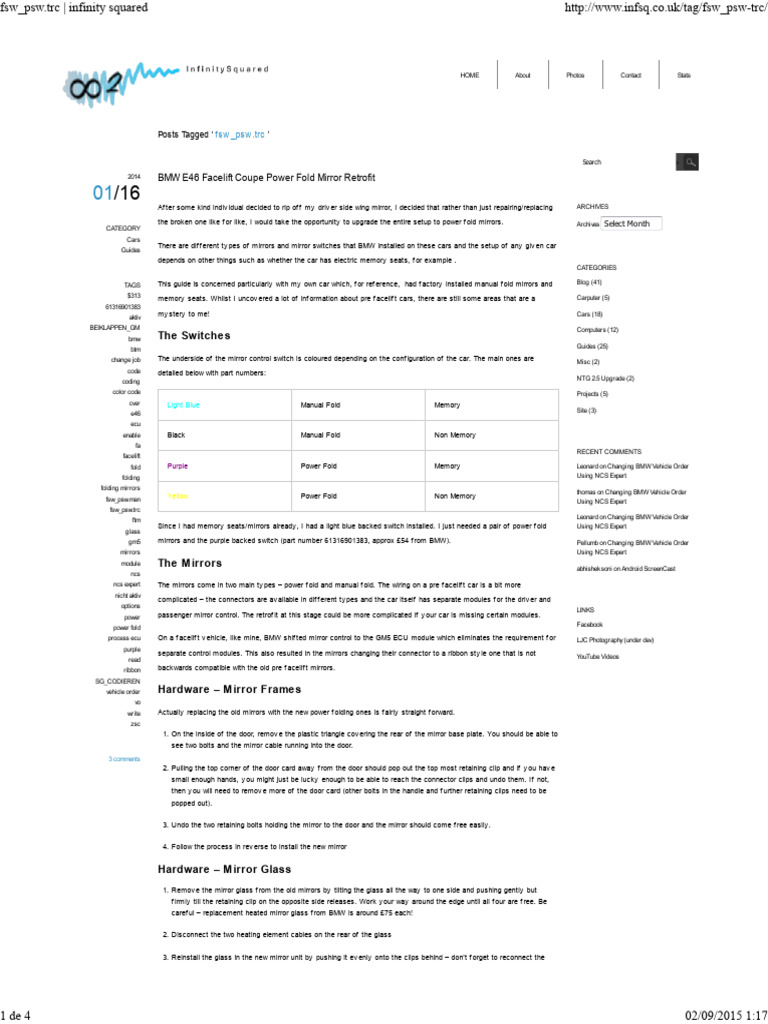 FSW - PSW - TRC - Infinity Squared | PDF | Manufactured Goods | Motor ...