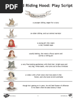 Little Red Riding Hood Play Script | PDF | Little Red Riding Hood