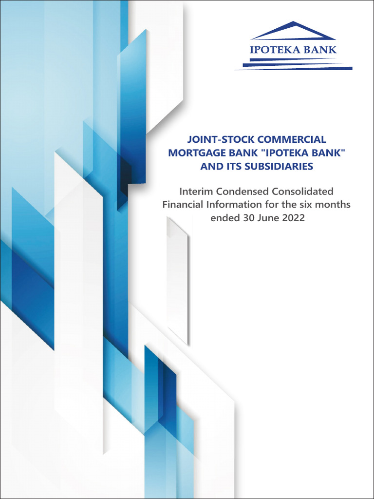 Ipoteka Bank Interim Financials 2022 | PDF | Banks | Loans