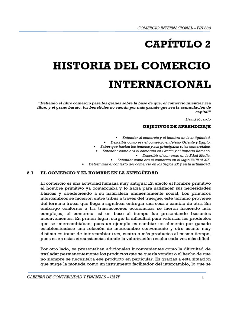 Historia del Comercio Internacional | PDF | Comercio | Mercantilismo