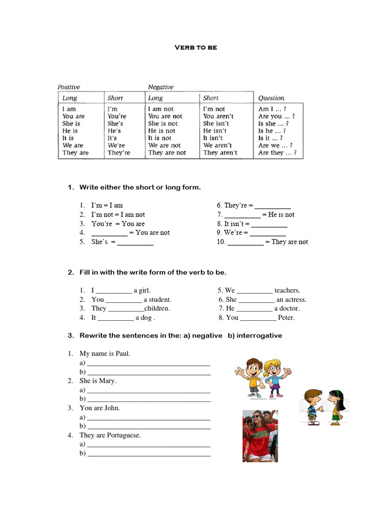 Verb to Be Grammar Drills 33356 | PDF | Language Families | Linguistic Typology