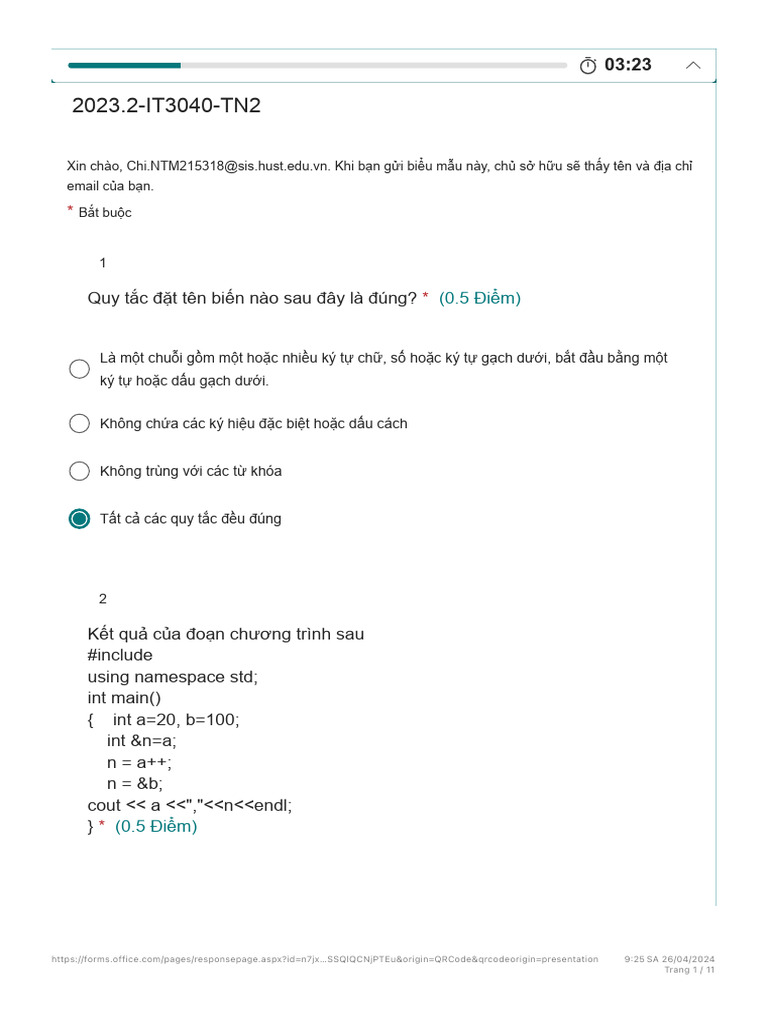 KTLT Quizz2 | PDF