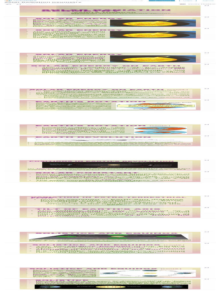 Solar Radiation Geometry | PDF